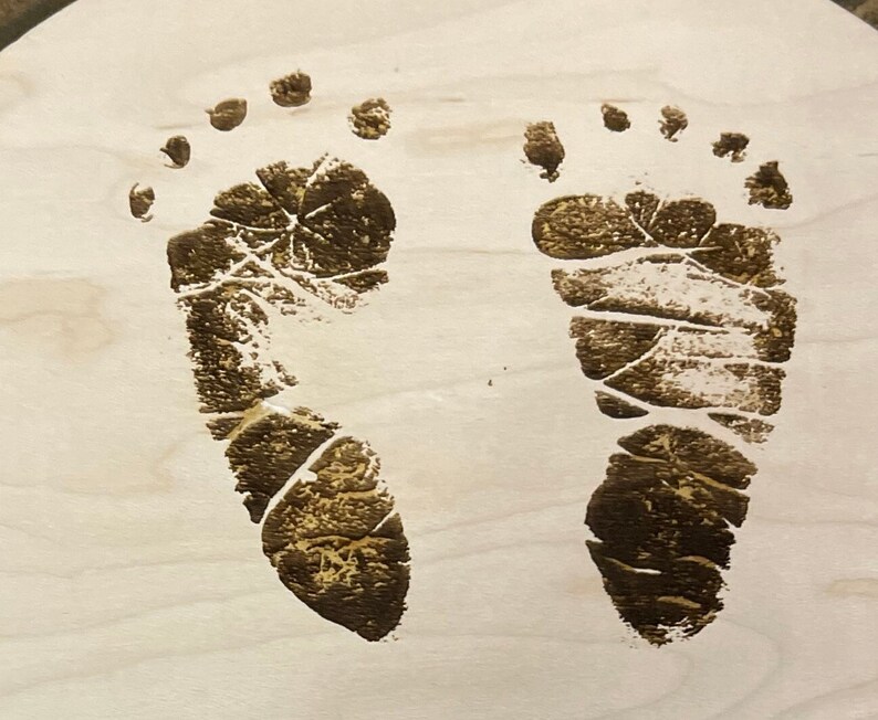 Add on Footprint & Birth Statistics Engrave - Etsy