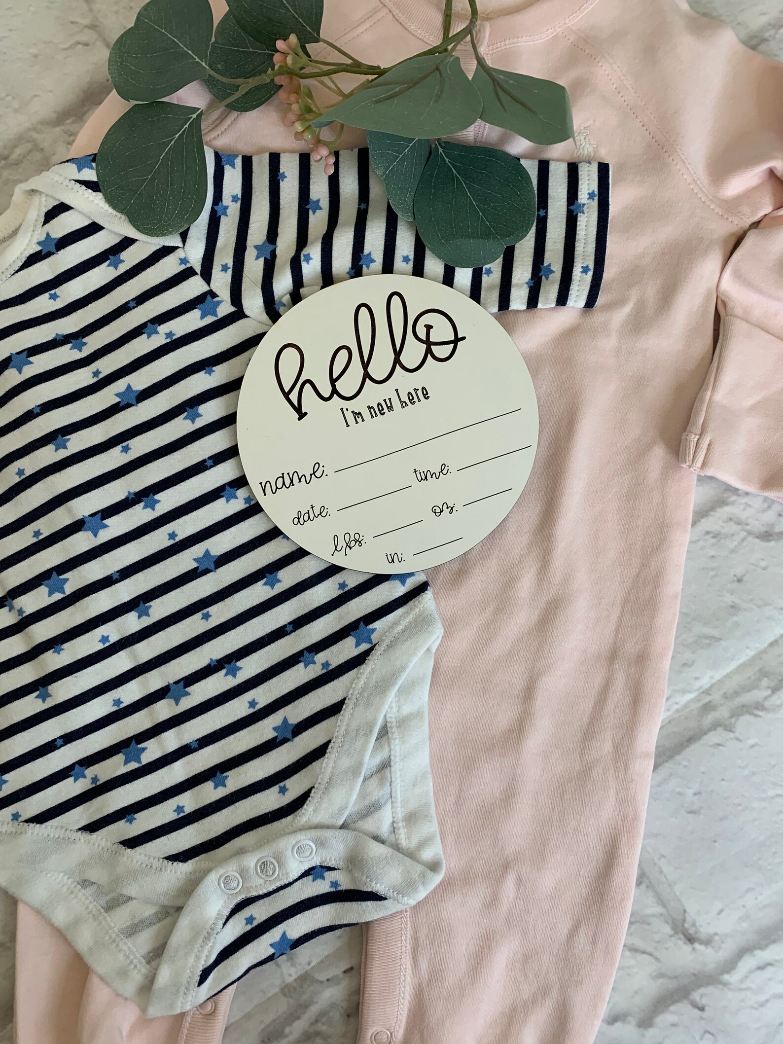 Custom Engraved Baby Name Birth Stats Plaque /Newborn Photo | Etsy