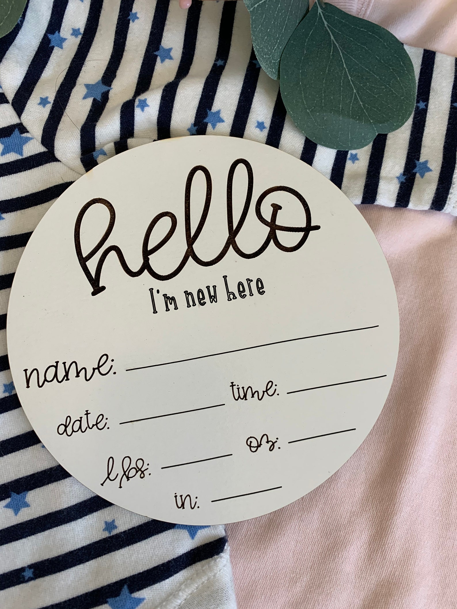 Custom Engraved Baby Name Birth Stats Plaque /Newborn Photo | Etsy