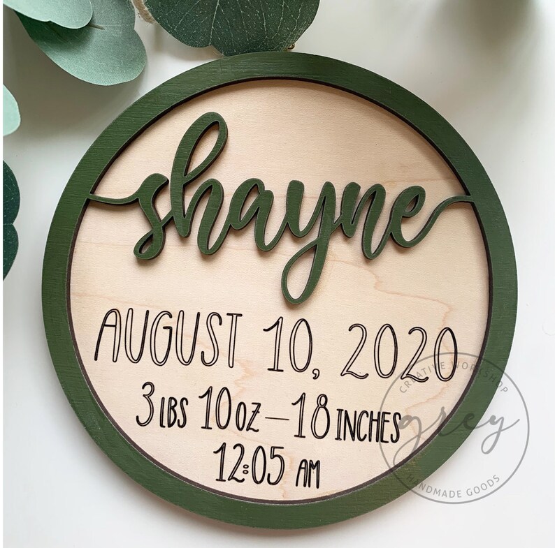Custom Engraved Wood Baby Name Stats Sign With Stand /newborn - Etsy