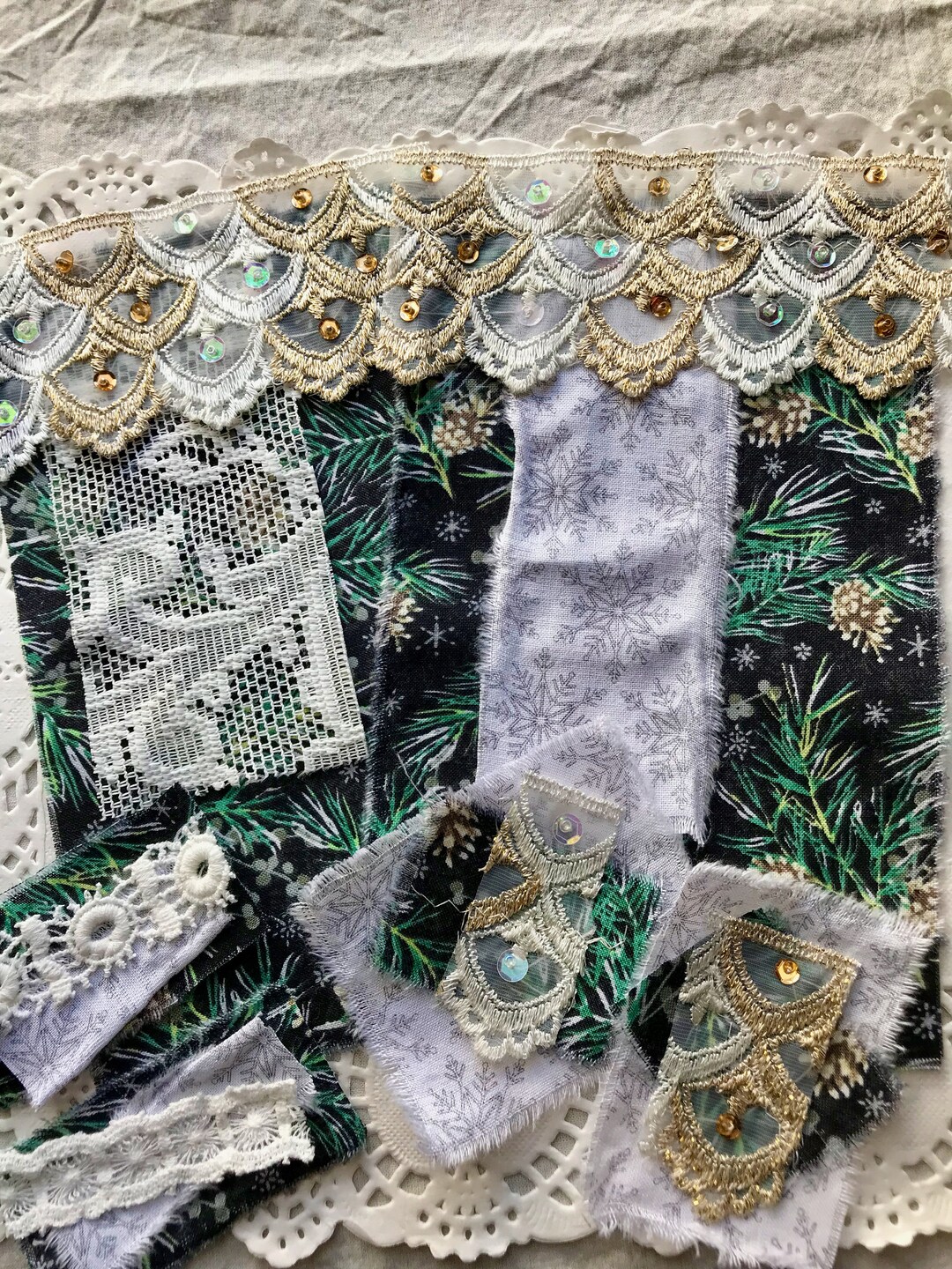 Winter Fabric Flips and Clusters for Junk Journals SET 3 - Etsy