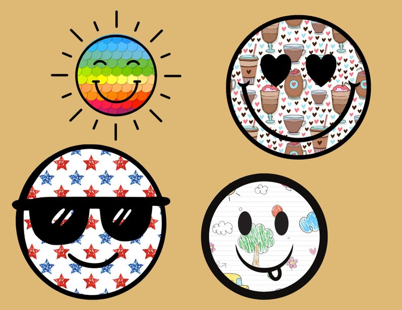 Smiley Face Png Bundle , Smiley Faces, Emojis, Dtf, Sublimation, Png - Etsy