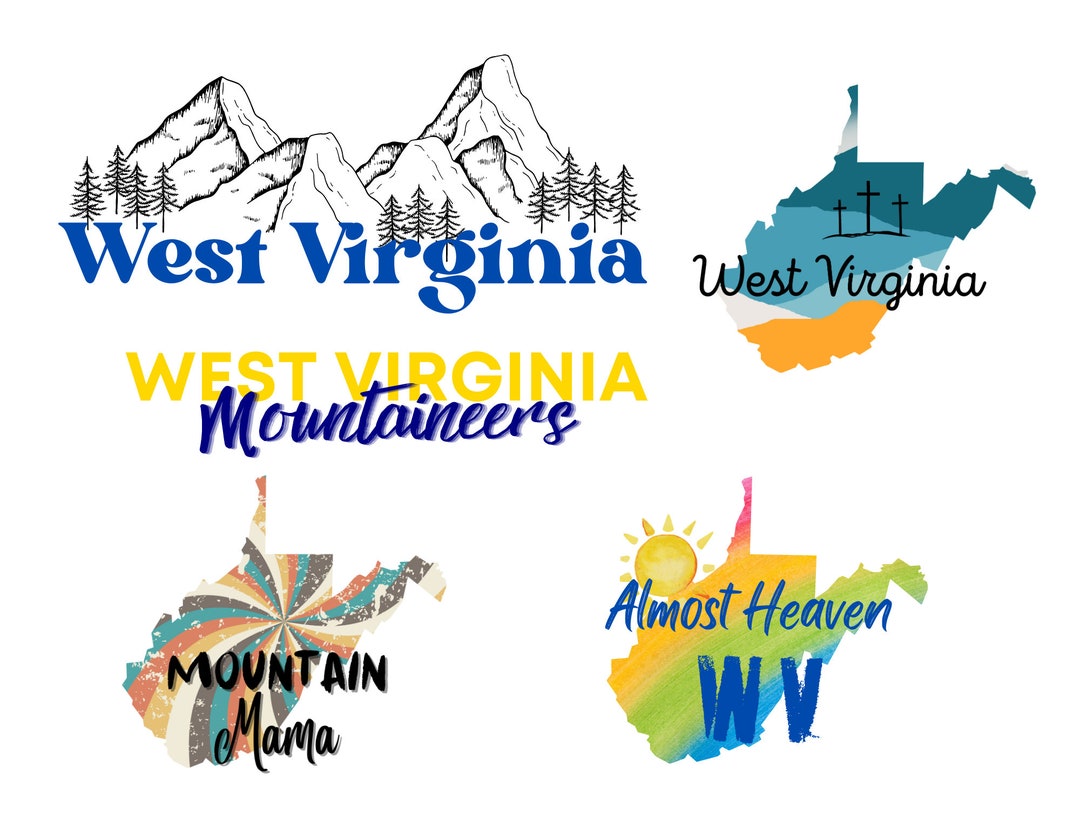 West Virginia Png Bundle, WV Digital Designs, West Virginia Images, WV ...