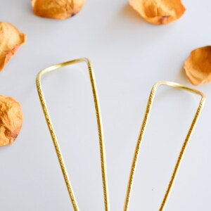 Curved Brass Hair Pin - Etsy