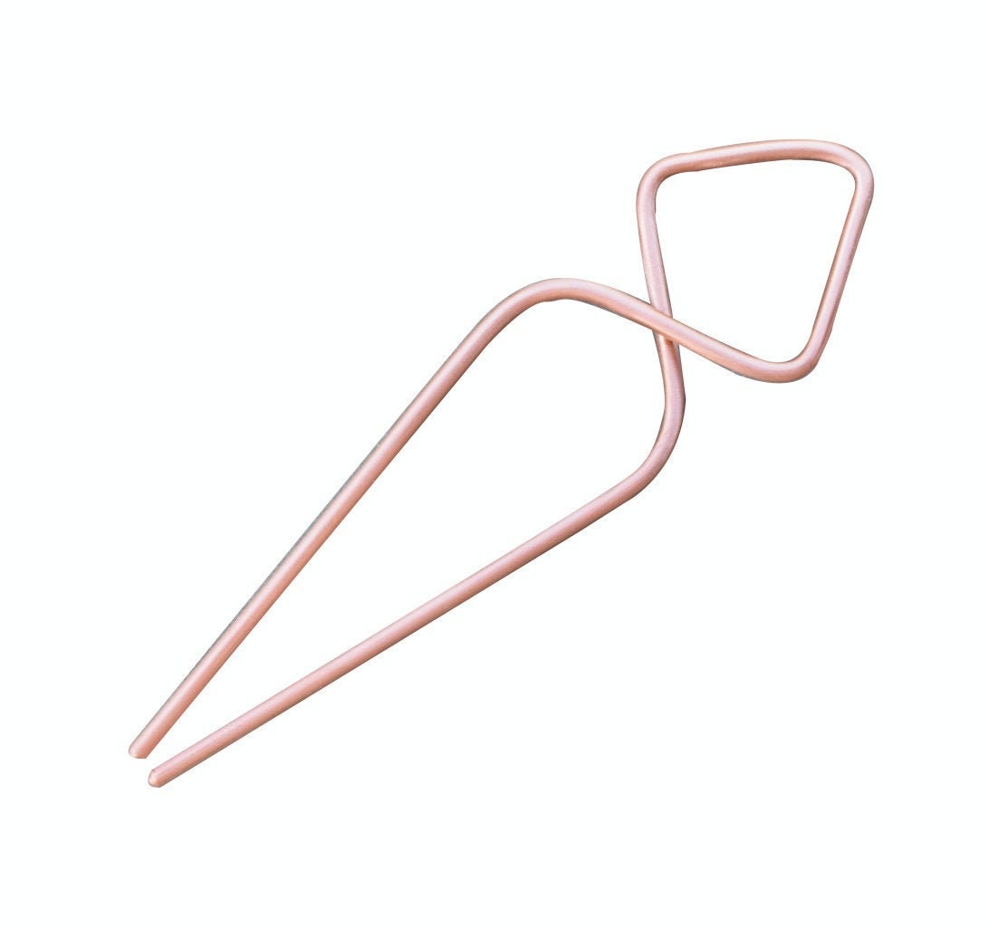 Triangle Copper Hair Pin Rose Gold Hair Jewelry | Etsy