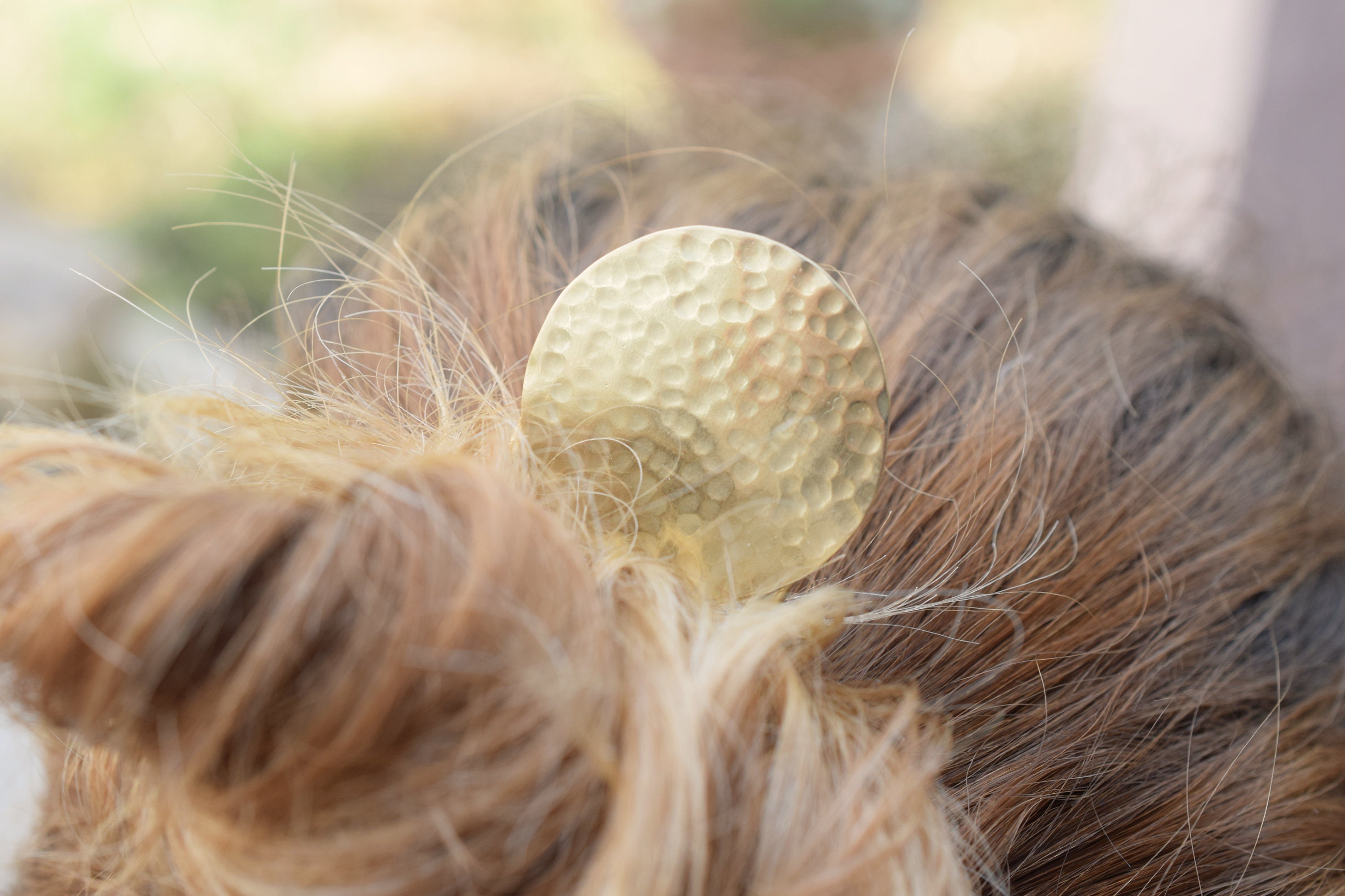 Full Moon Brass Hair Pin - Etsy