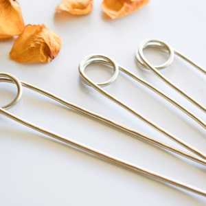 Silver Loop Hair Pin - Etsy