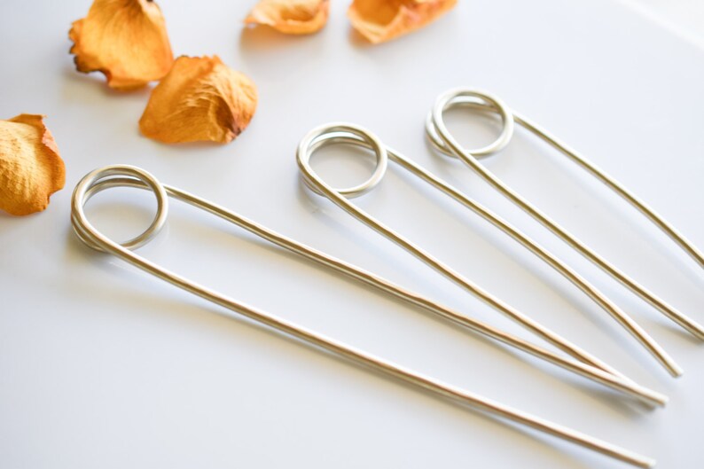 Silver Loop Hair Pin - Etsy