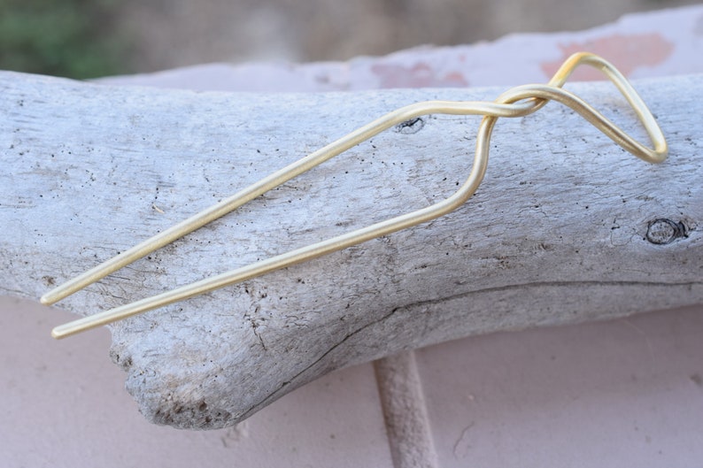 Loop Brass Hair Pin | Etsy