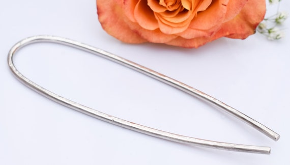 Hammered Silver Hair Pin | Etsy