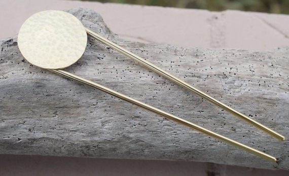 Full Moon Brass Hair Pin - Etsy
