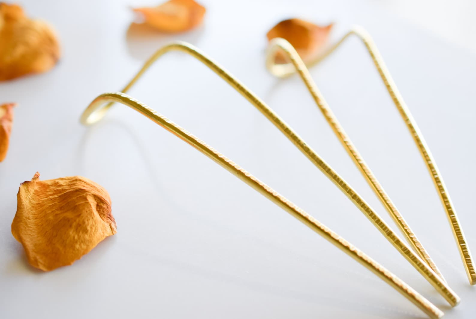 Curved Brass Hair Pin - Etsy