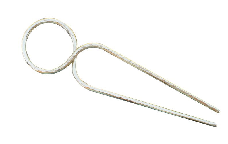Brass Circle Hair Pin Loop Hair Stick - Etsy