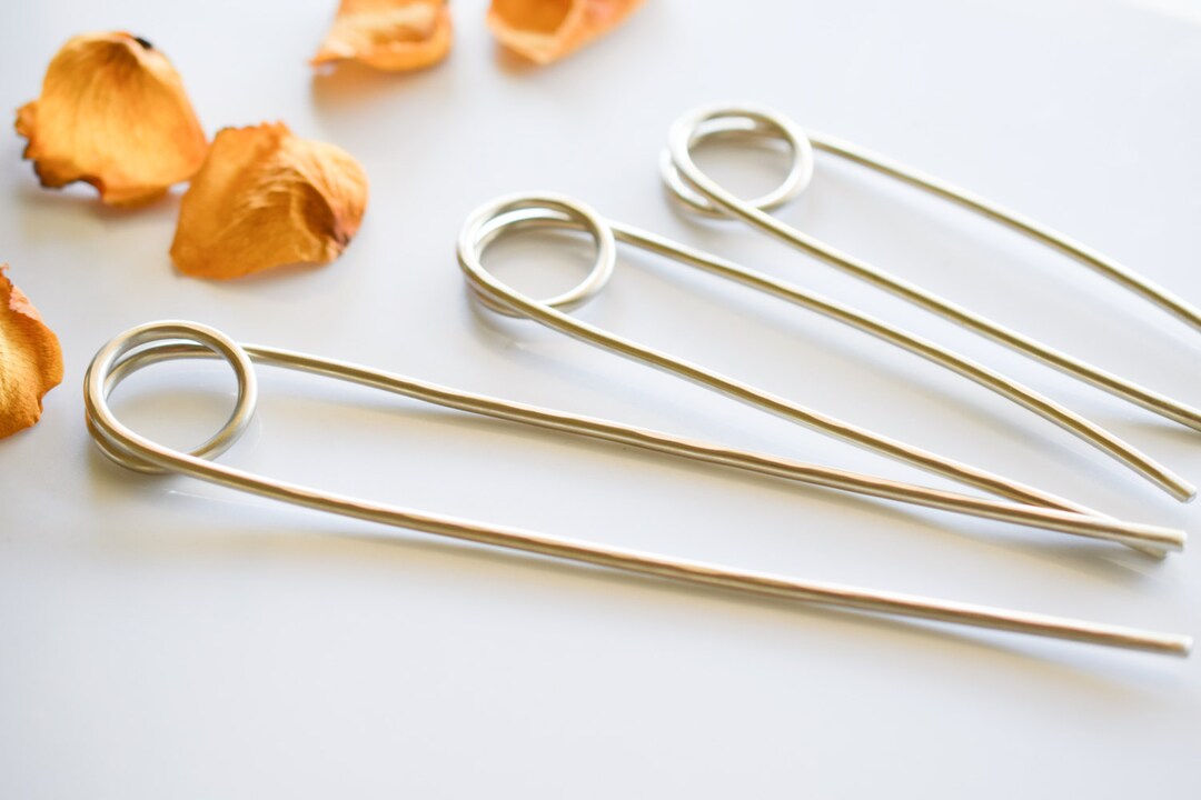 Silver Loop Hair Pin - Etsy