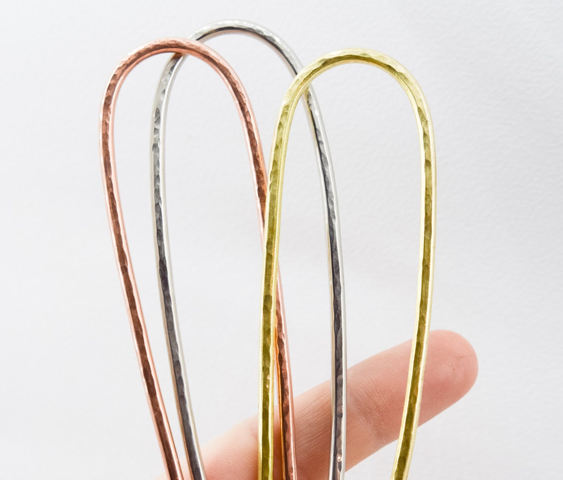 Hammered Copper Hair Pin - Etsy