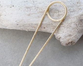 Loop Brass Hair Pin - Etsy