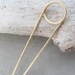 Brass Circle Hair Pin, Loop Hair Stick - Etsy
