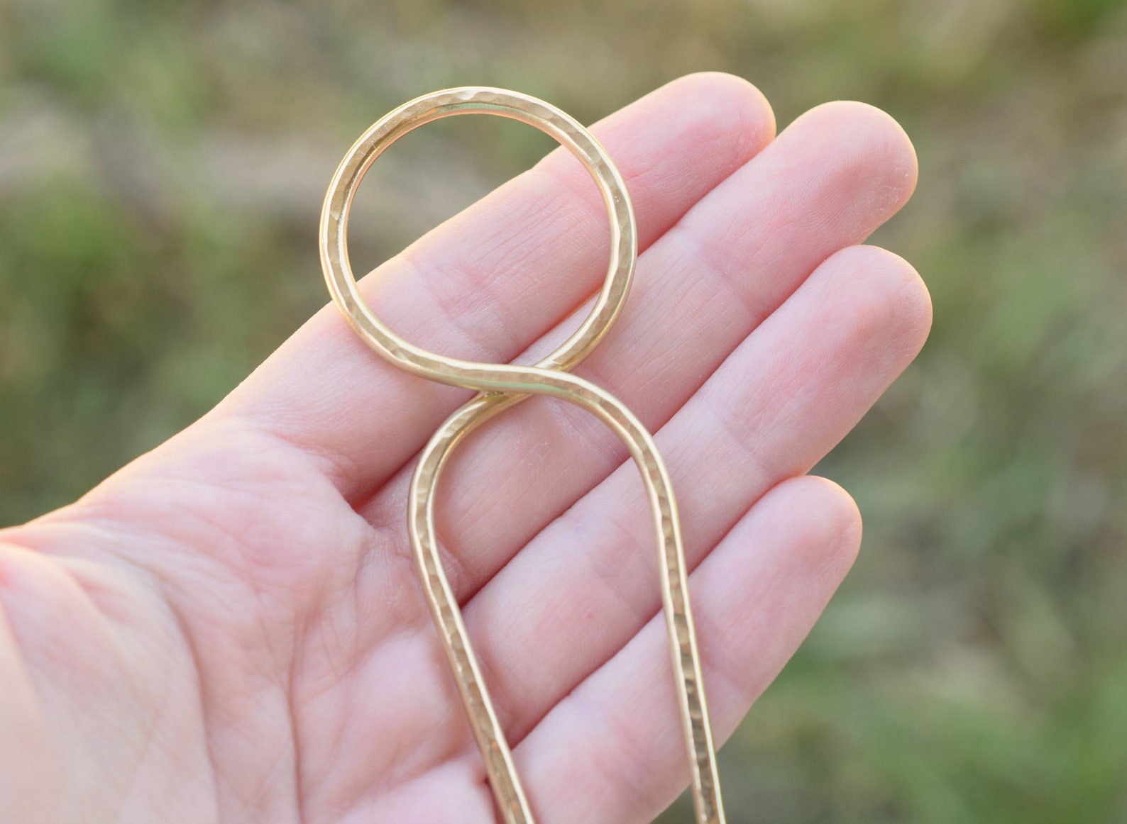 Brass Circle Hair Pin Loop Hair Stick - Etsy