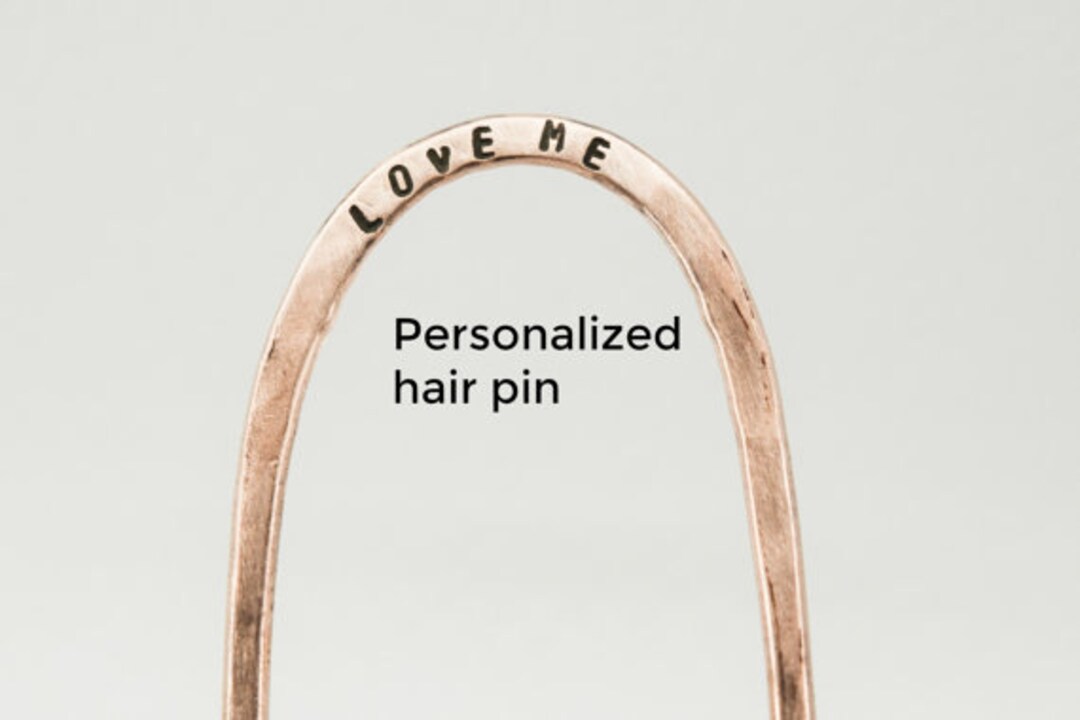 Personalized Copper Hair Pin - Etsy