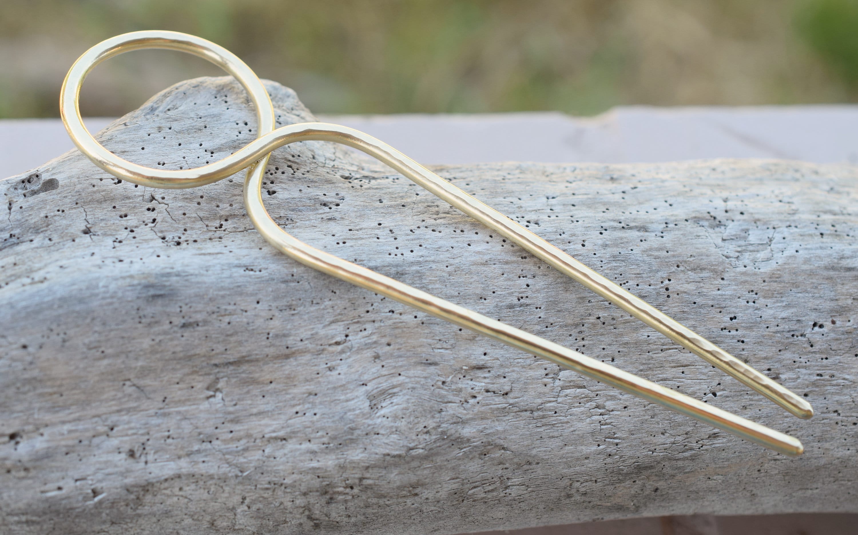 Brass Circle Hair Pin Loop Hair Stick - Etsy