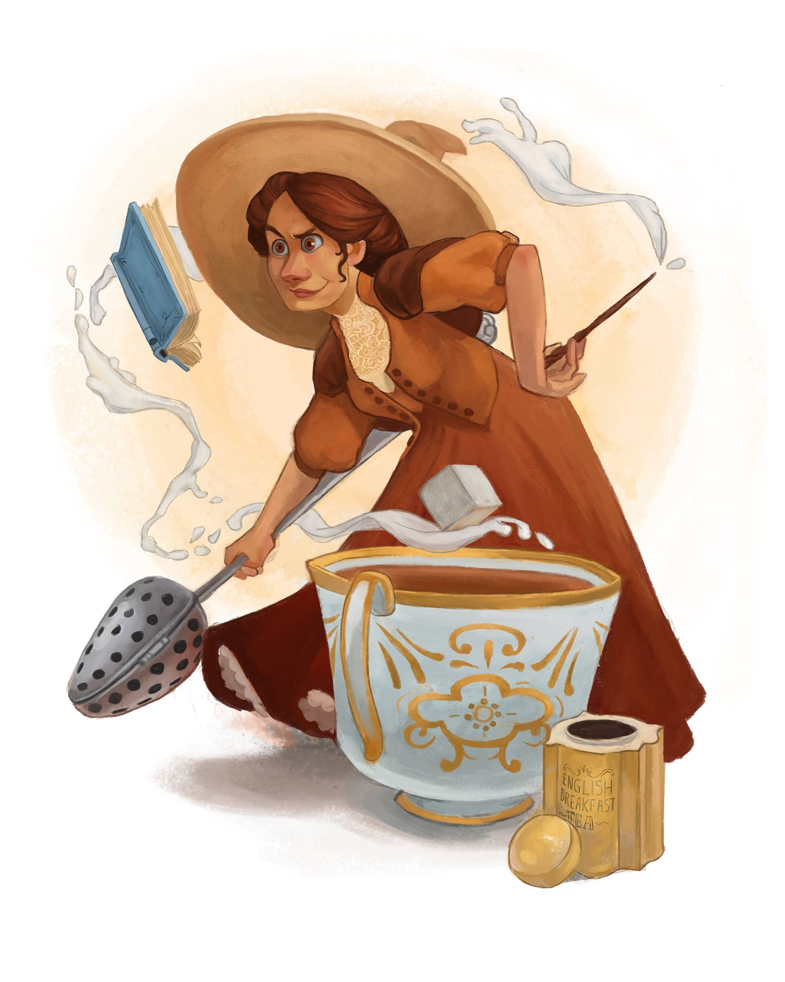 Black Tea Witch Print Fine Art Print Illustration - Etsy