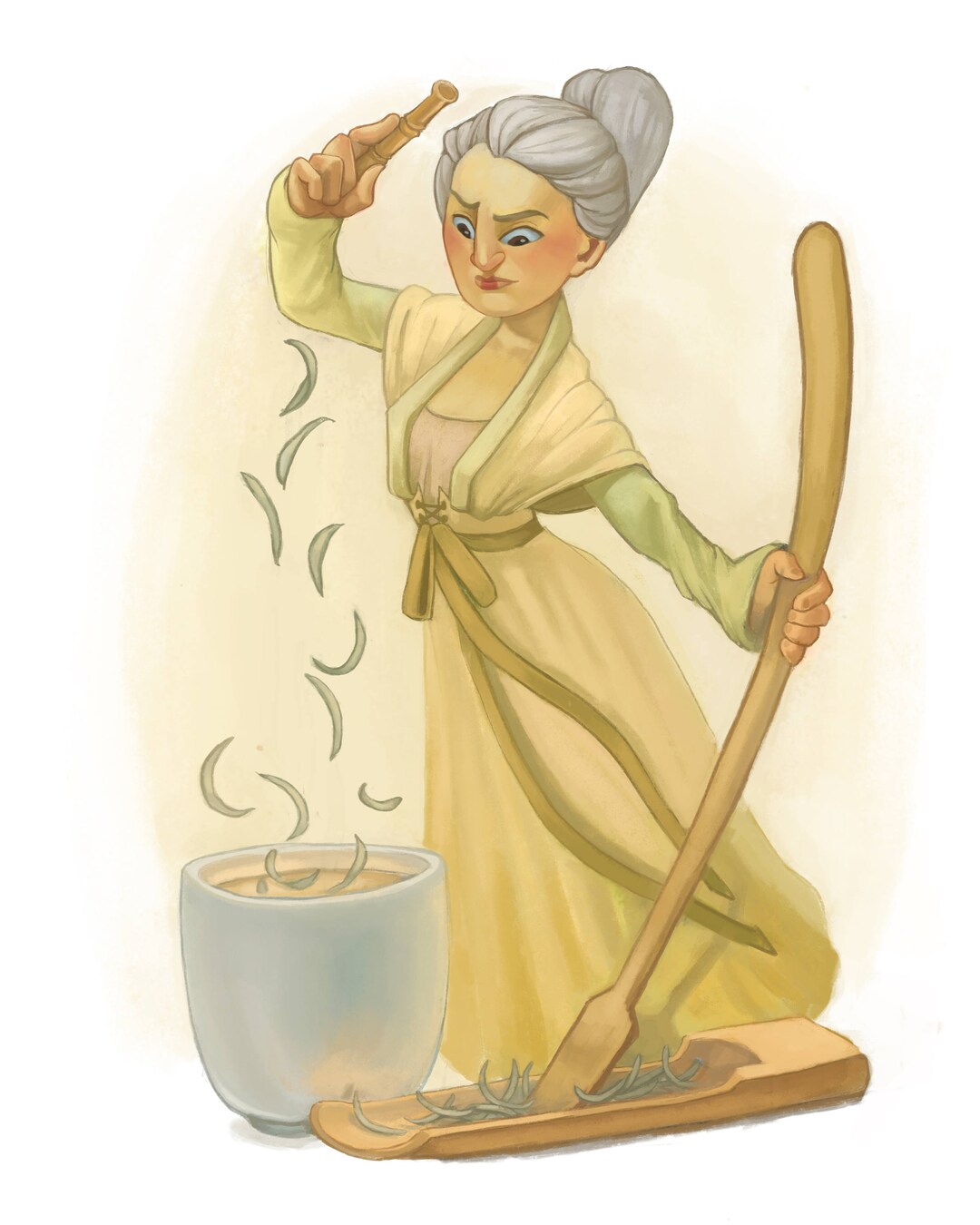 White Tea Witch Print • Fine Art Print • Illustration - Etsy