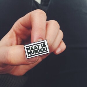 MEAT IS MURDER Pin, 2 Colors - Etsy Ireland