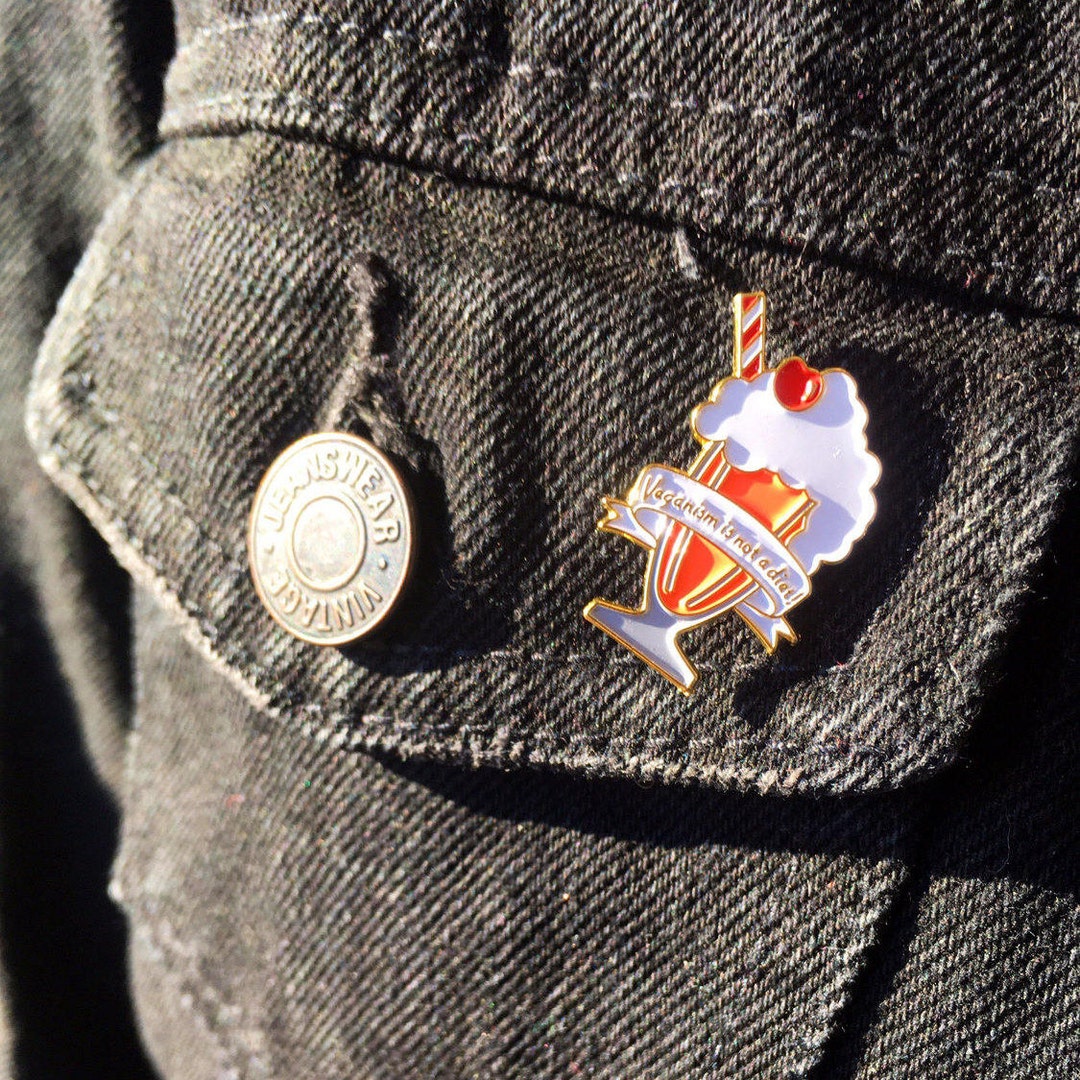 Vegan Milkshake, Enamel Pin - Etsy Ireland