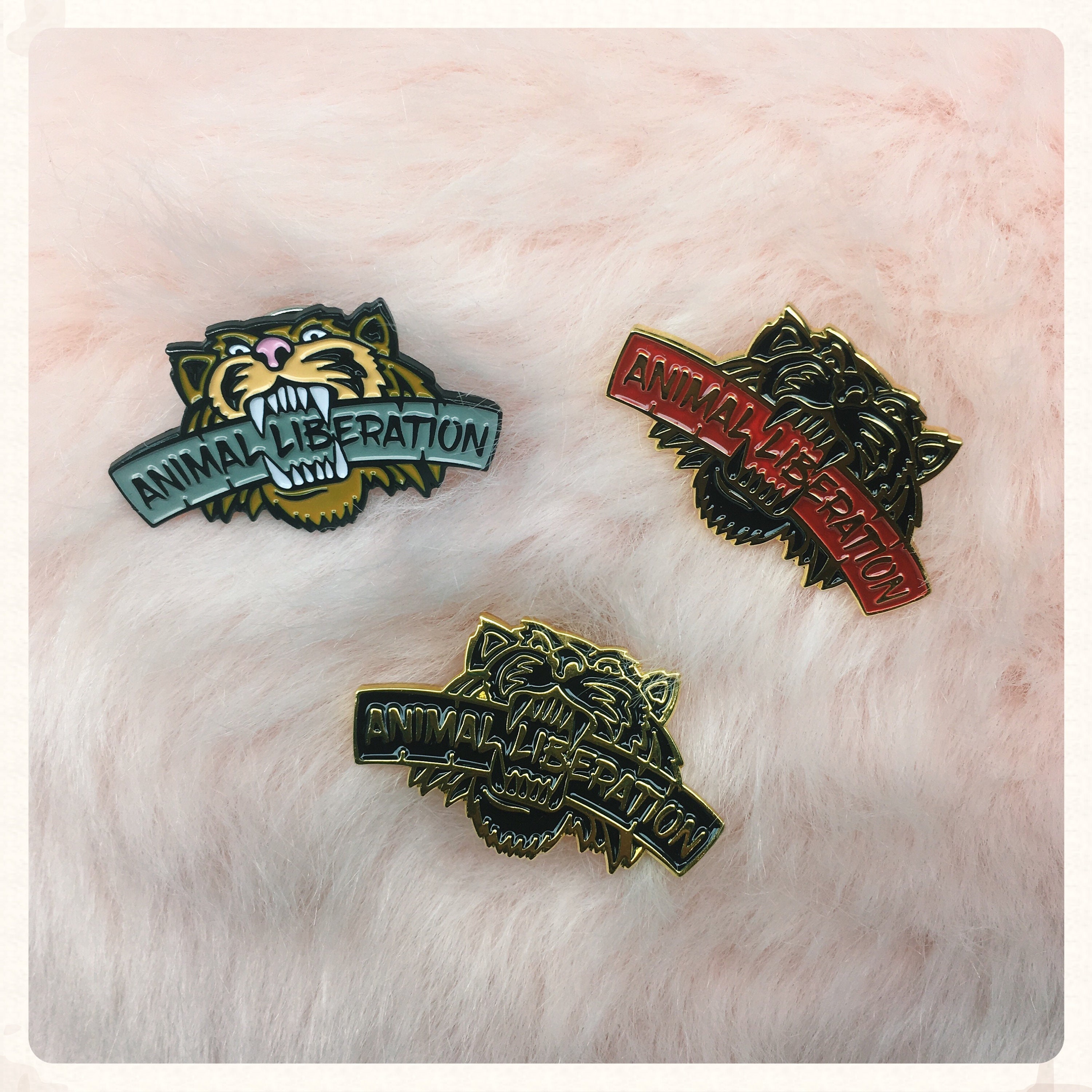 ANIMAL LIBERATION, Enamel Pin, 3 Colors! - Etsy
