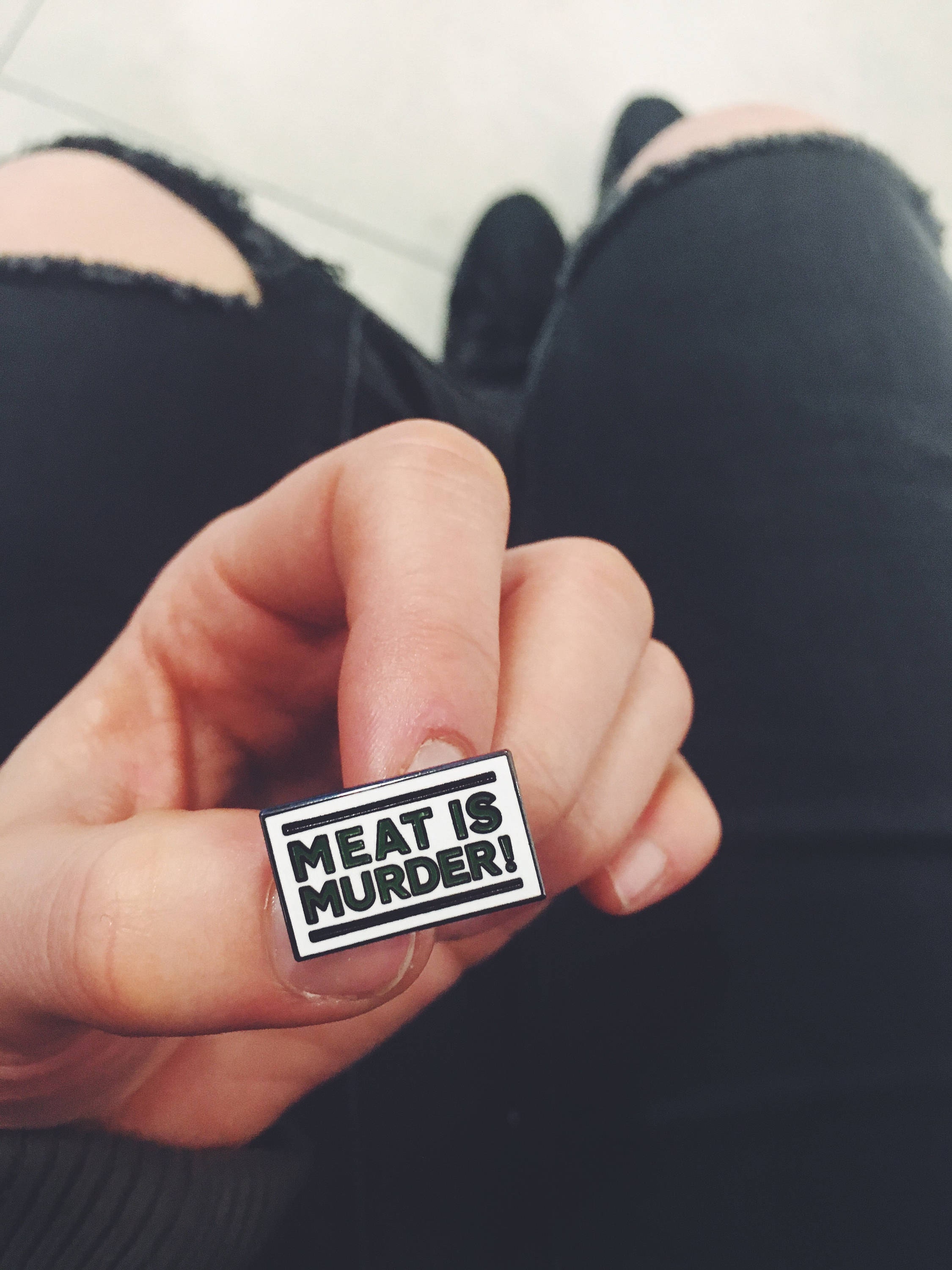 MEAT IS MURDER Pin 2 Colors - Etsy Ireland