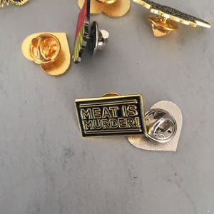 MEAT IS MURDER Pin, 2 Colors - Etsy Ireland