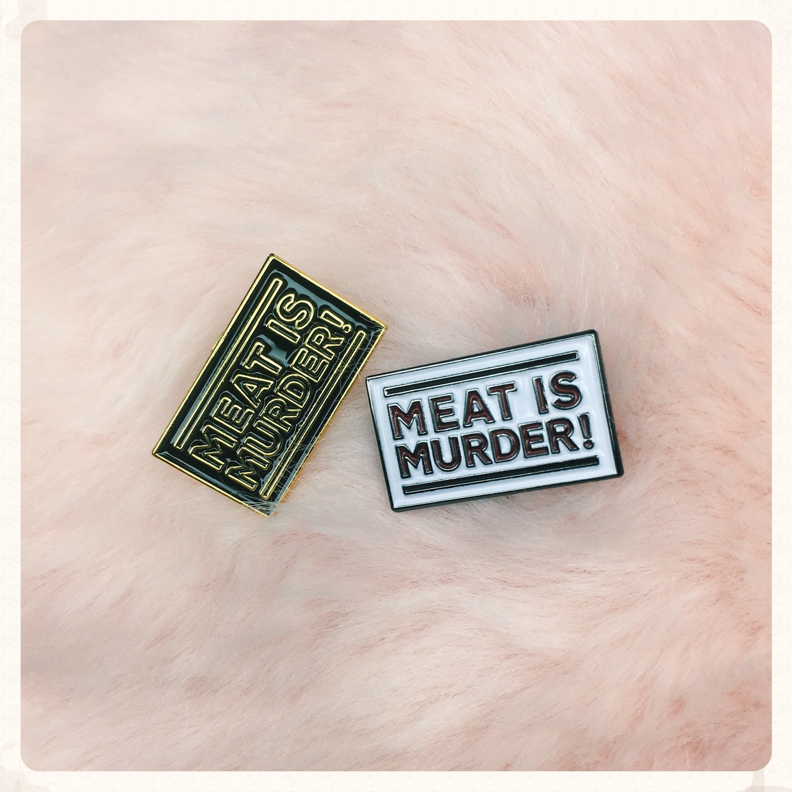MEAT IS MURDER Pin 2 Colors - Etsy Ireland