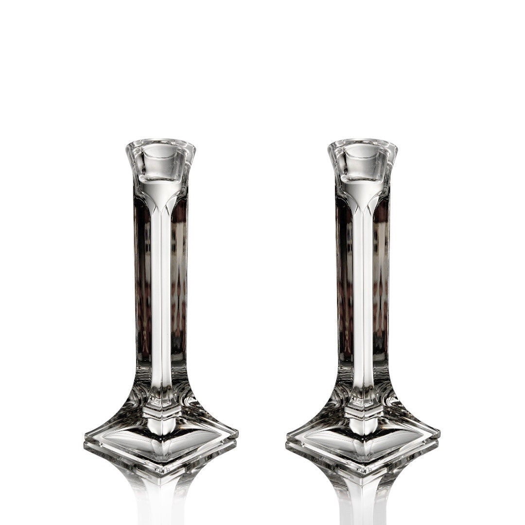 Pair of Toscany 'over 24% Lead Crystal' Candlestick Holders, Made in ...