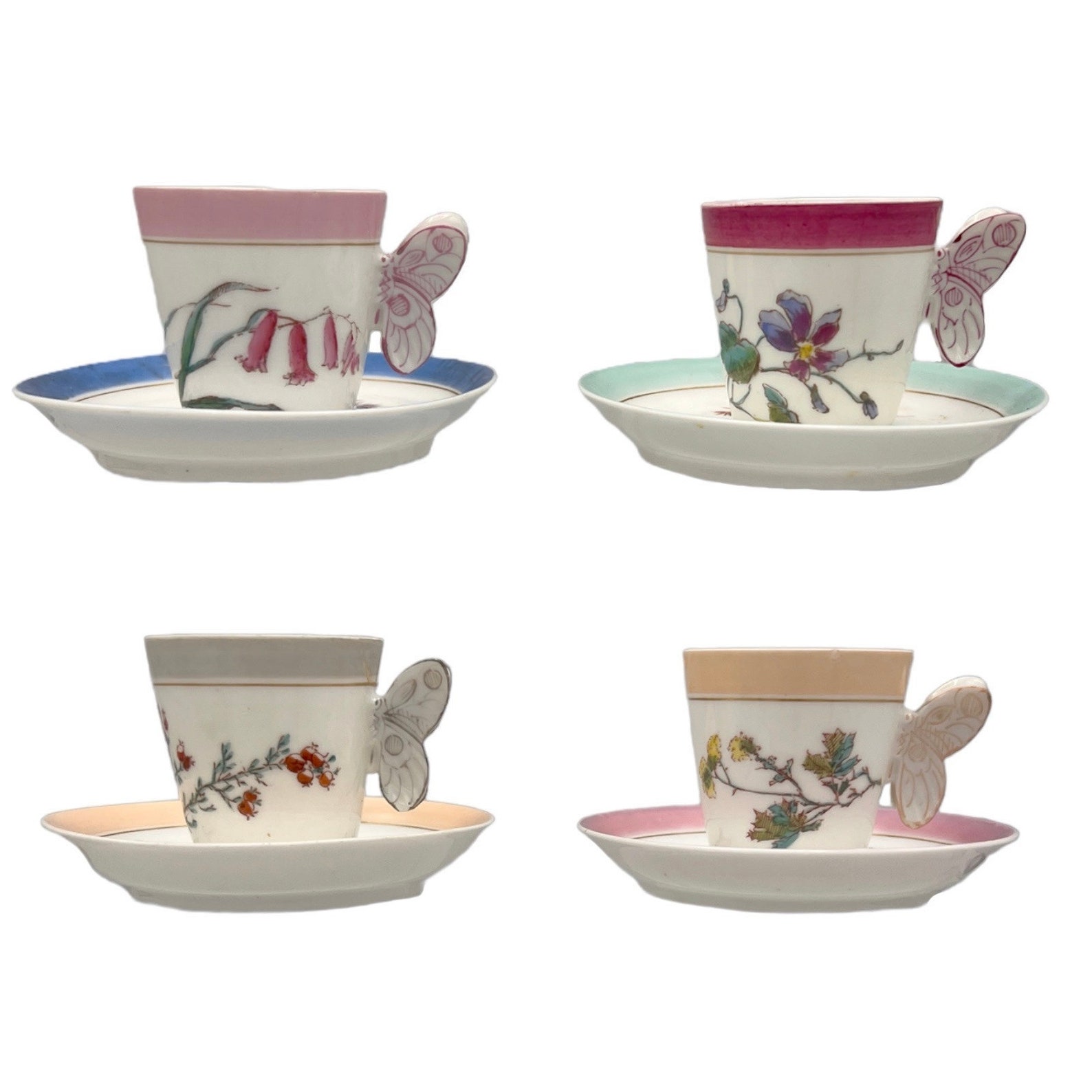 Limoges Espresso|demitasse Butterfly Wing Cups and Matching Saucers ...