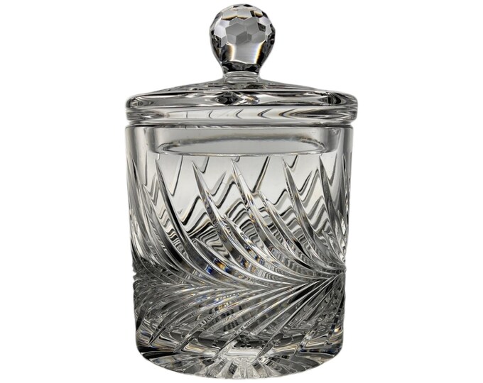Crystal Biscuit Barrel, Cookie Jar, Candy Dish W/ Original Lid, Likely ...