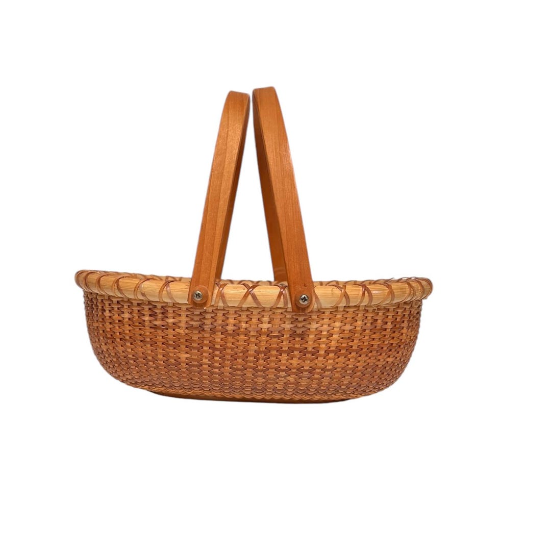 Handwoven Nantucket Lightship Bucket Basket - Elegant Vintage Rustic ...