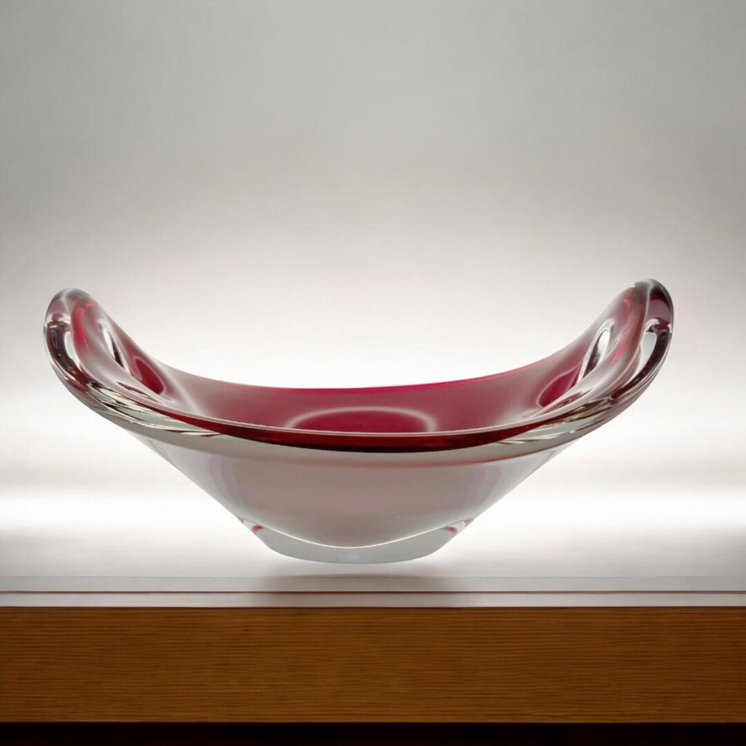 Centerpiece, Swedish Glassware SIGNED 1957 Paul Kedelv, Scandanavian ...