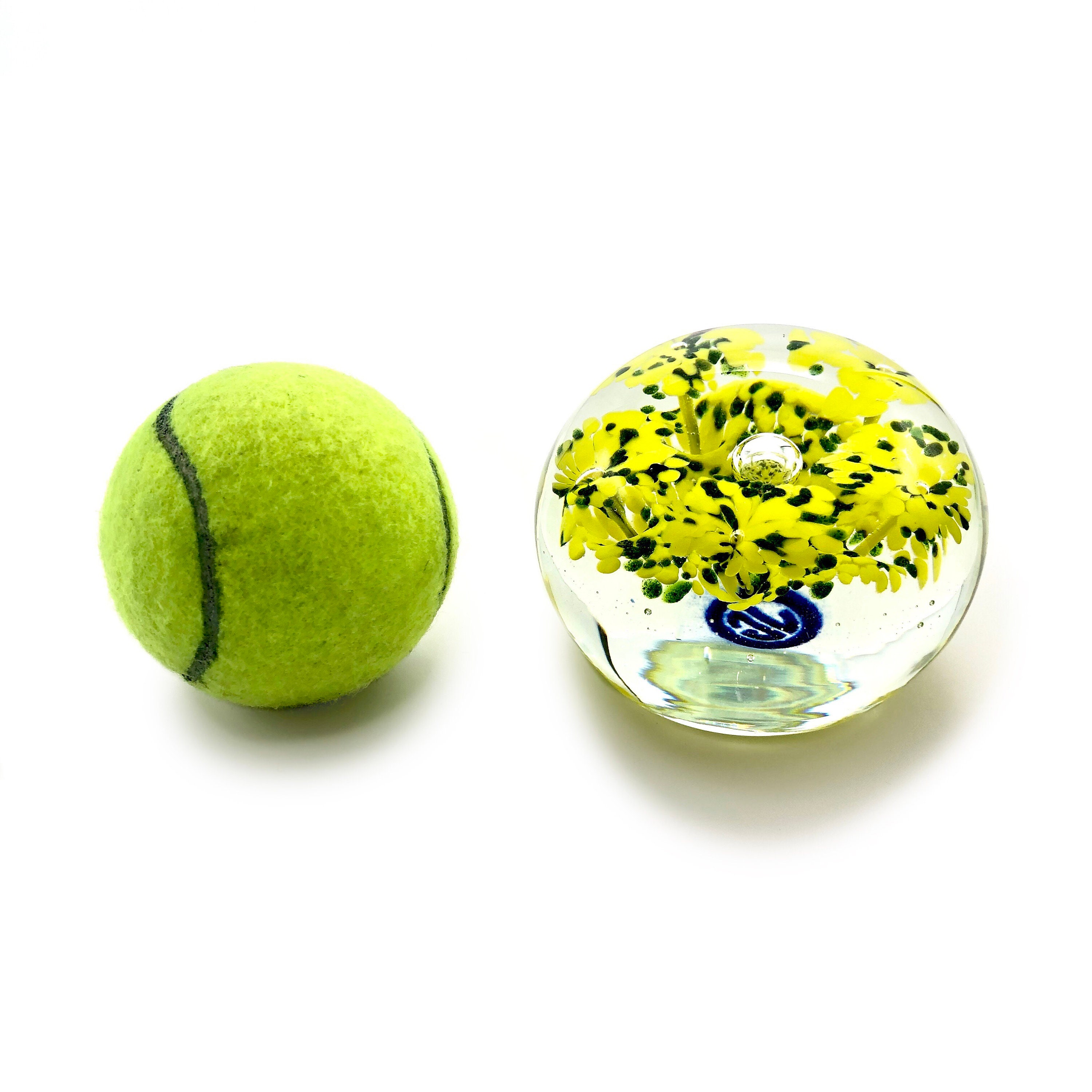 Paperweight Gentile of Yellow & Blue Flowers W/ 1 Small | Etsy