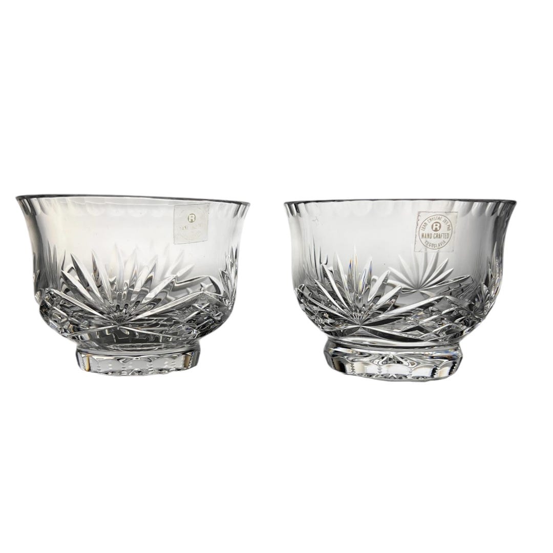 2 Rogaska Crystal Sugar-open Bowls in the Richmond Pattern With ...