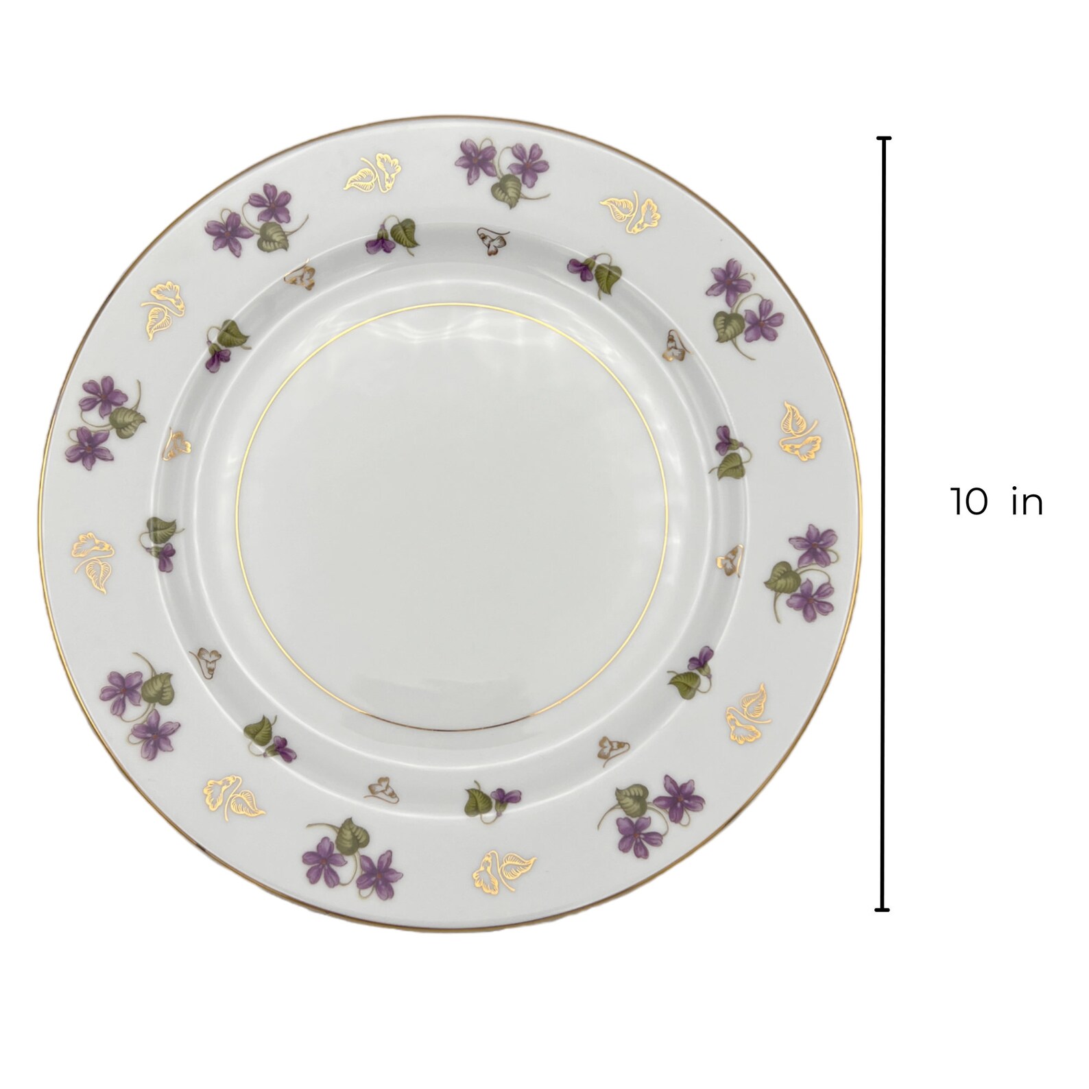 Noritake Avalon Pattern Porcelain Dinner Plate Set of 8 - Width: 10 ...
