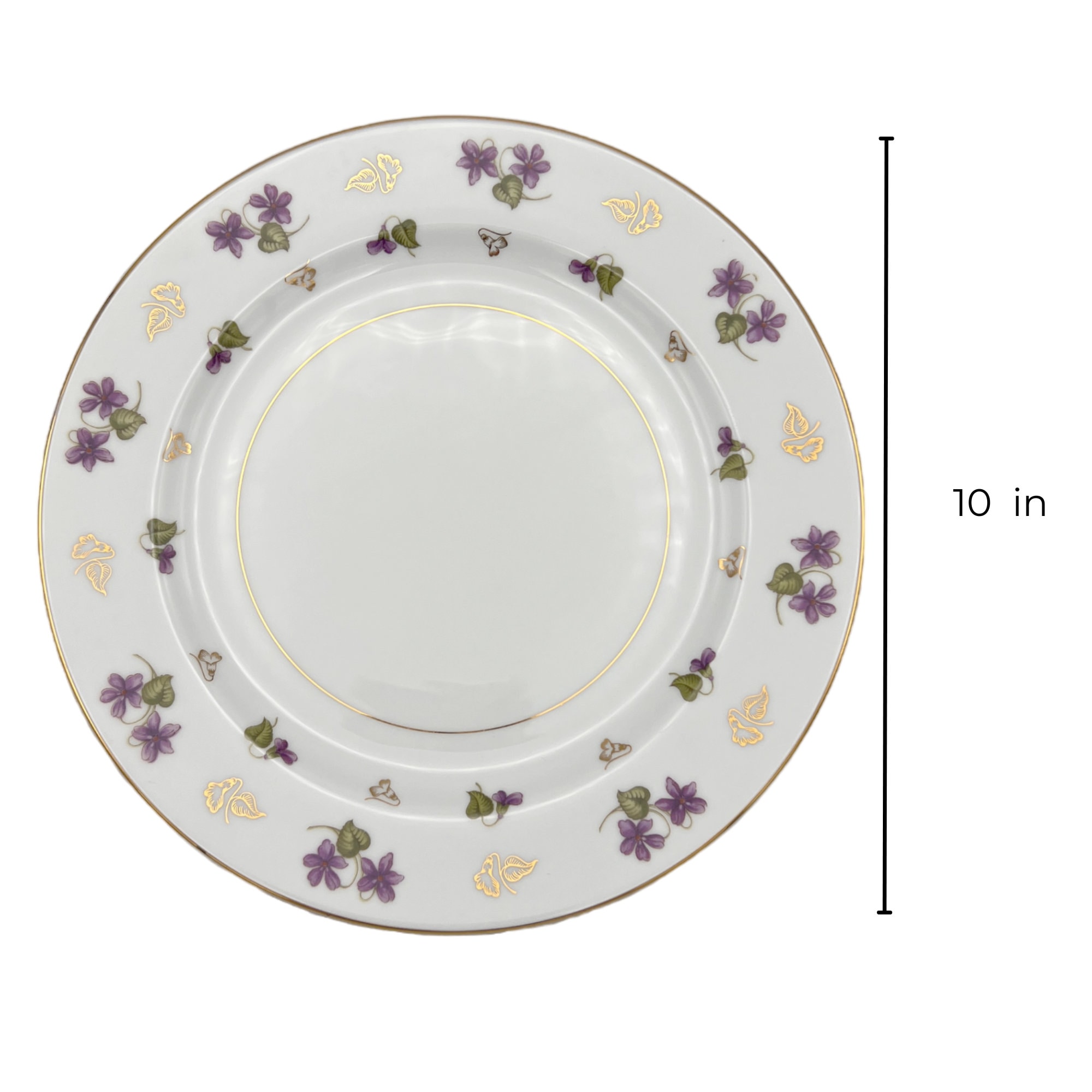 Noritake Avalon Pattern Porcelain Dinner Plate Set of 8 - Width: 10 ...