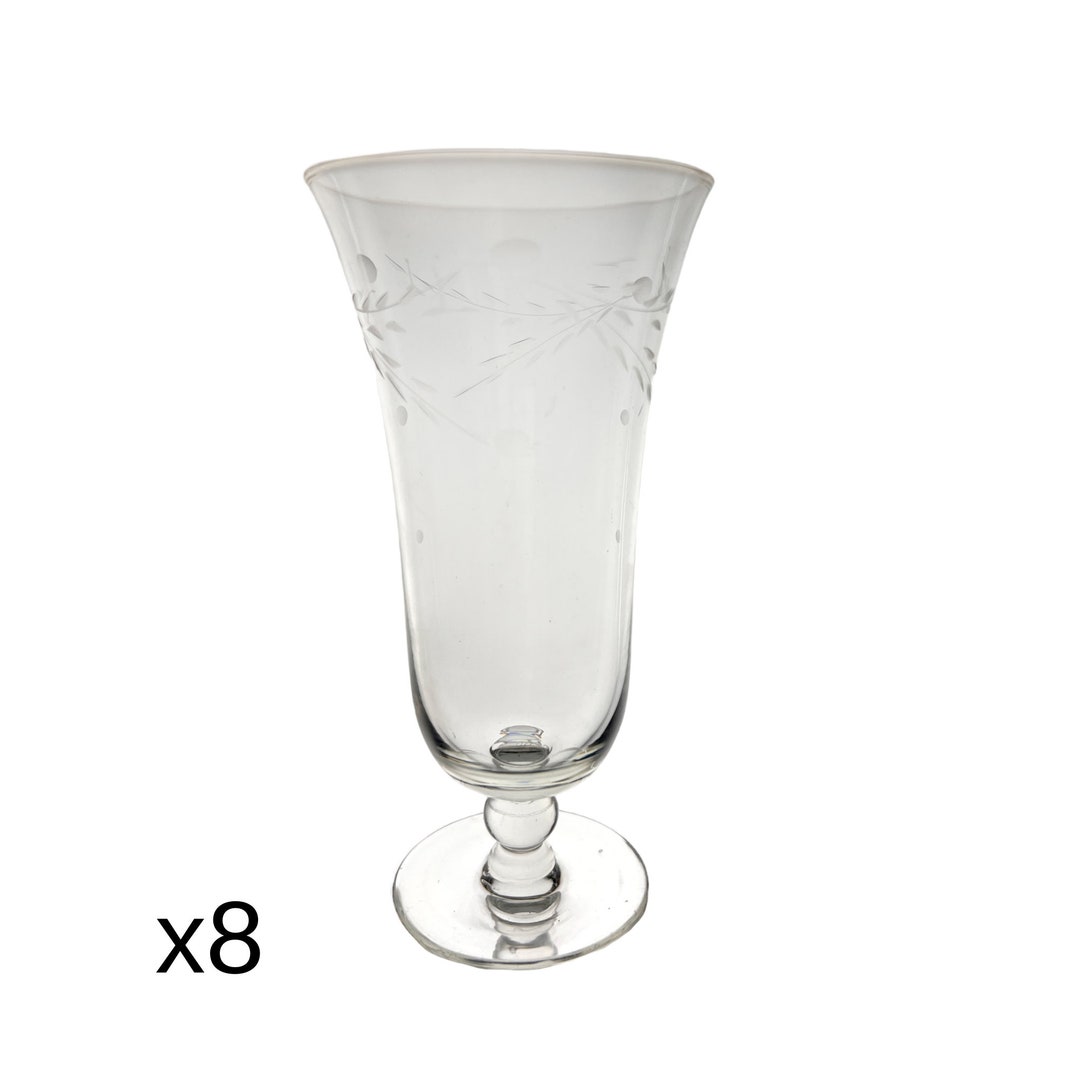 Set of 8 Willow Moon by Pioneer (japan) Vintage Blown Footed Iced Tea ...