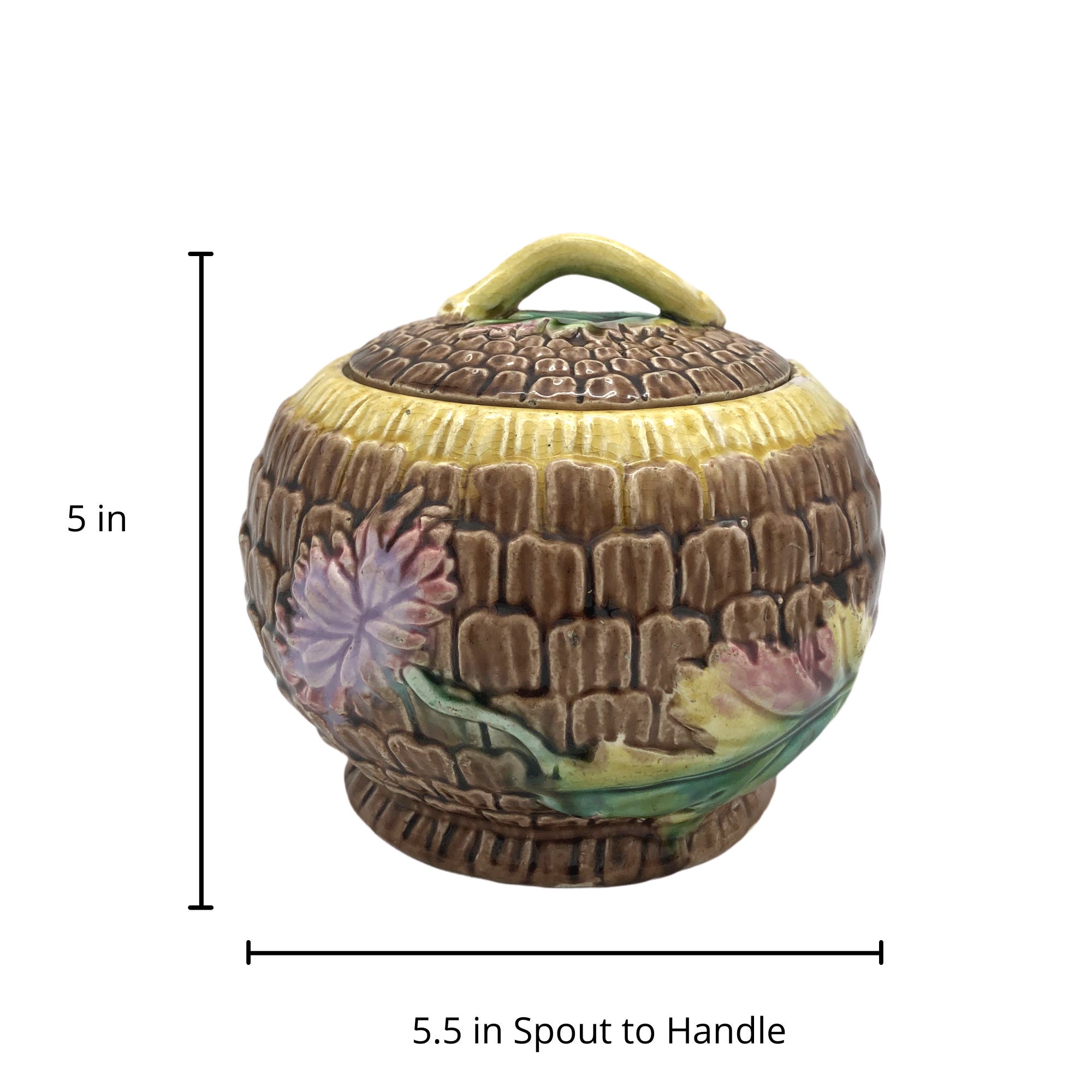 Majolica Antique Simon Fielding Sugar Bowl W/ Lid of | Etsy