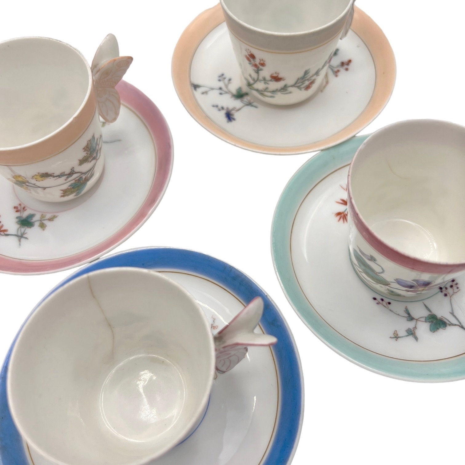 Limoges Espresso|demitasse Butterfly Wing Cups and Matching Saucers ...