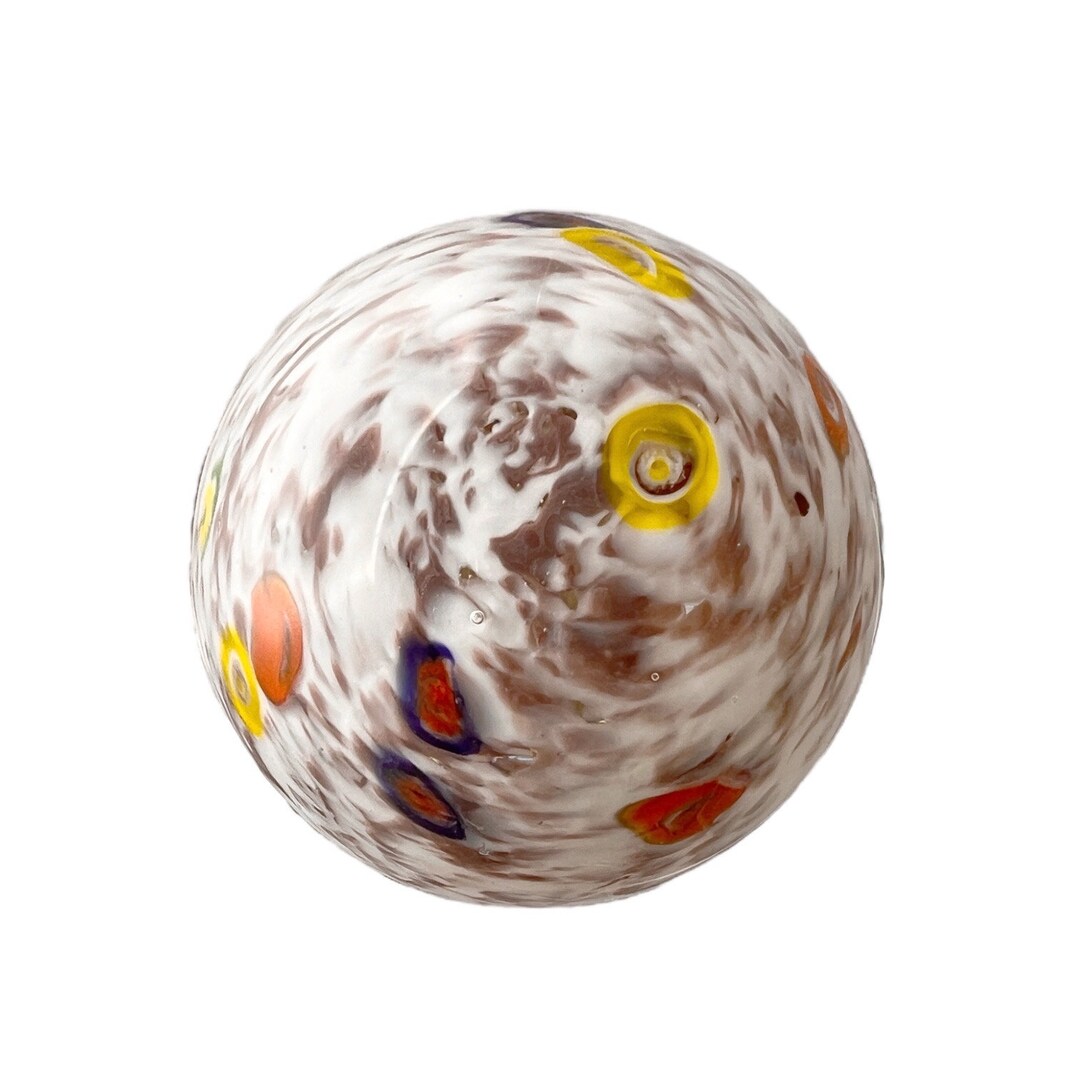 MBDCO Art Glass Paperweight | Polychrome Spattered Design, Made in ...