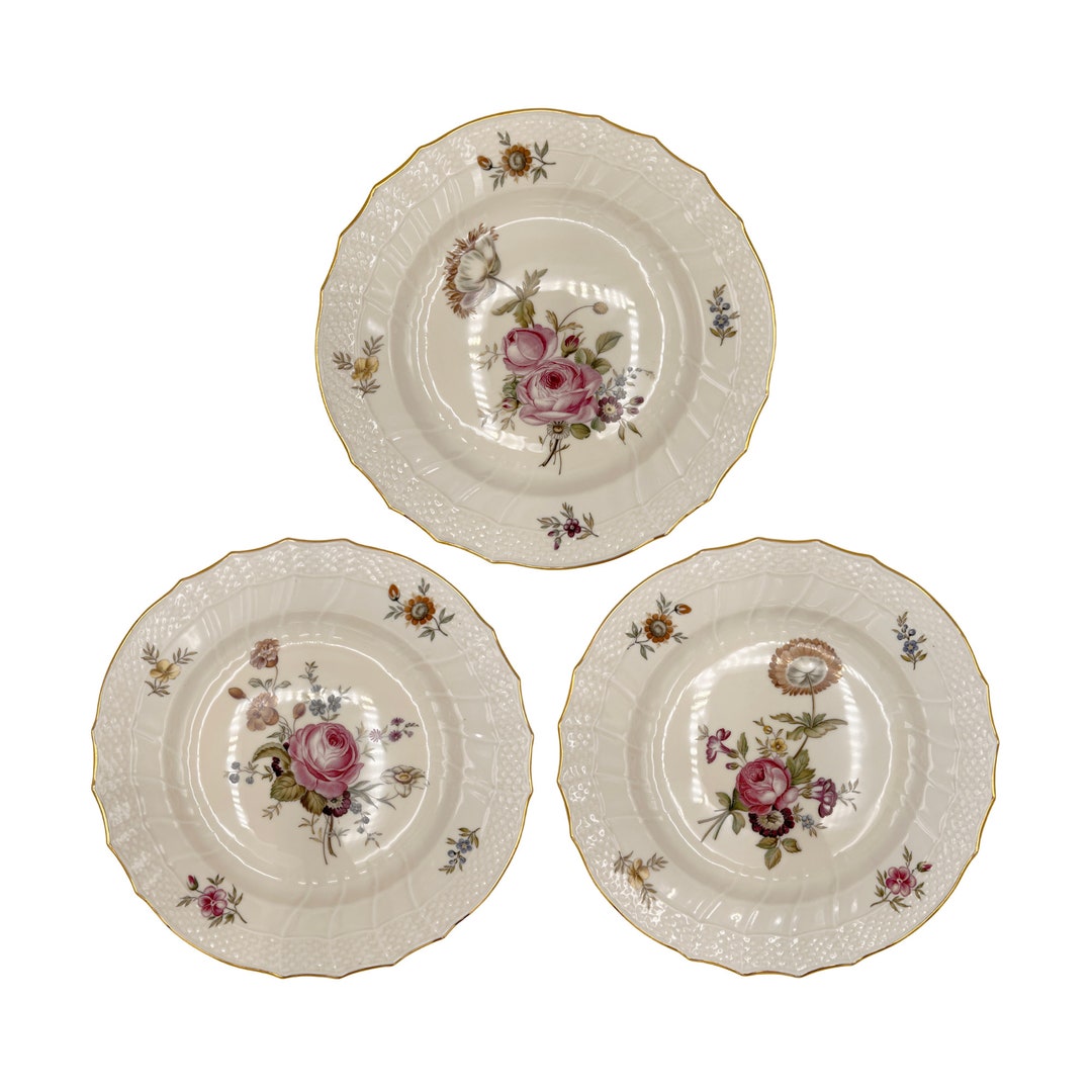 Set of 9 Trellborg by Royal Copenhagen Denmark Porcelain Flower 8 ...