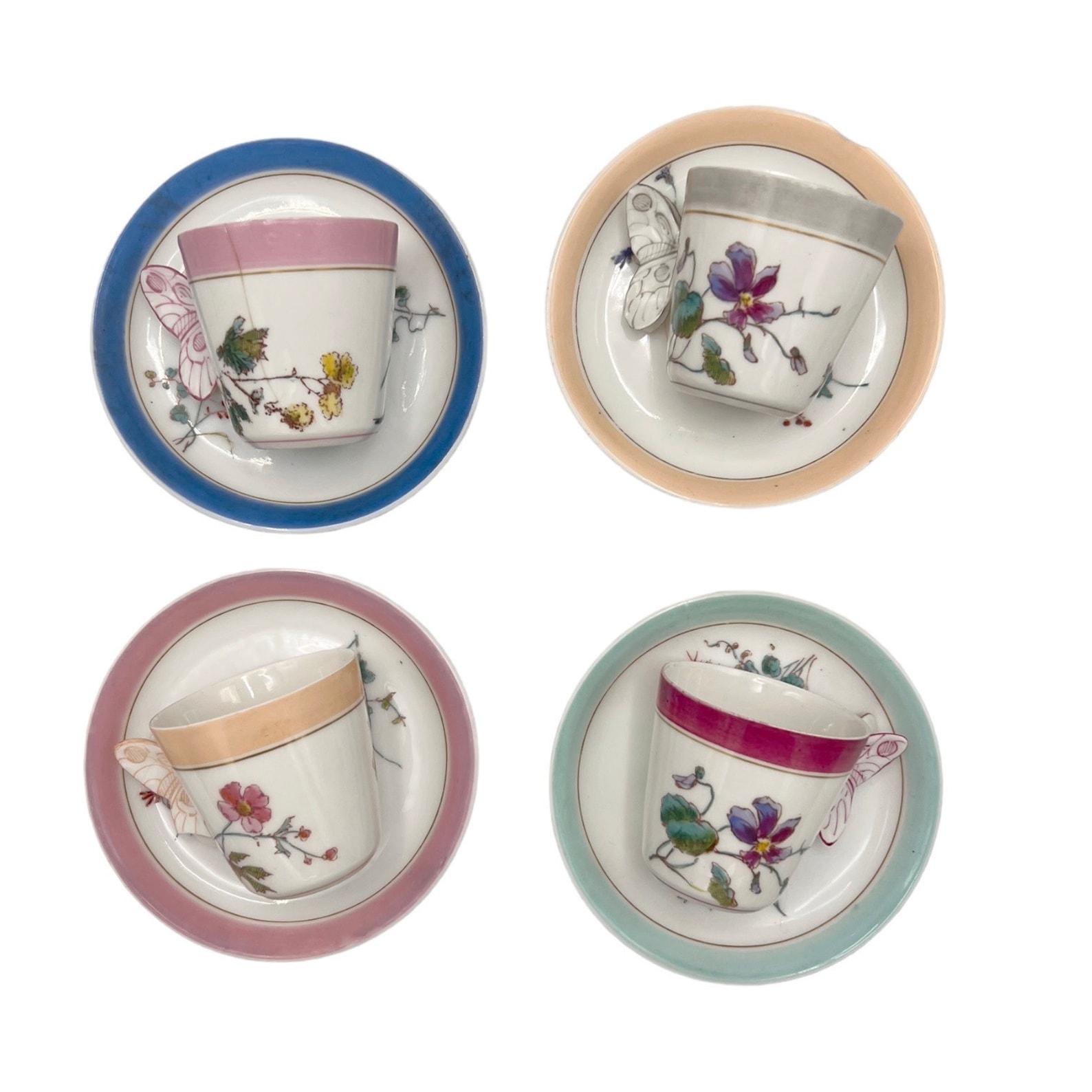 Limoges Espresso|demitasse Butterfly Wing Cups and Matching Saucers ...