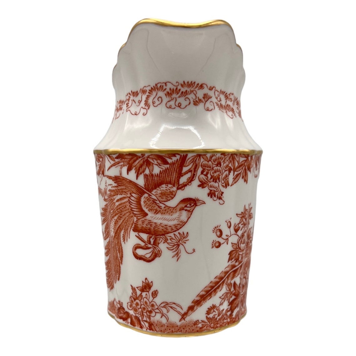 PITCHER Royal Crown Derby Red Aves Porcelain 5.5 English Bone China ...