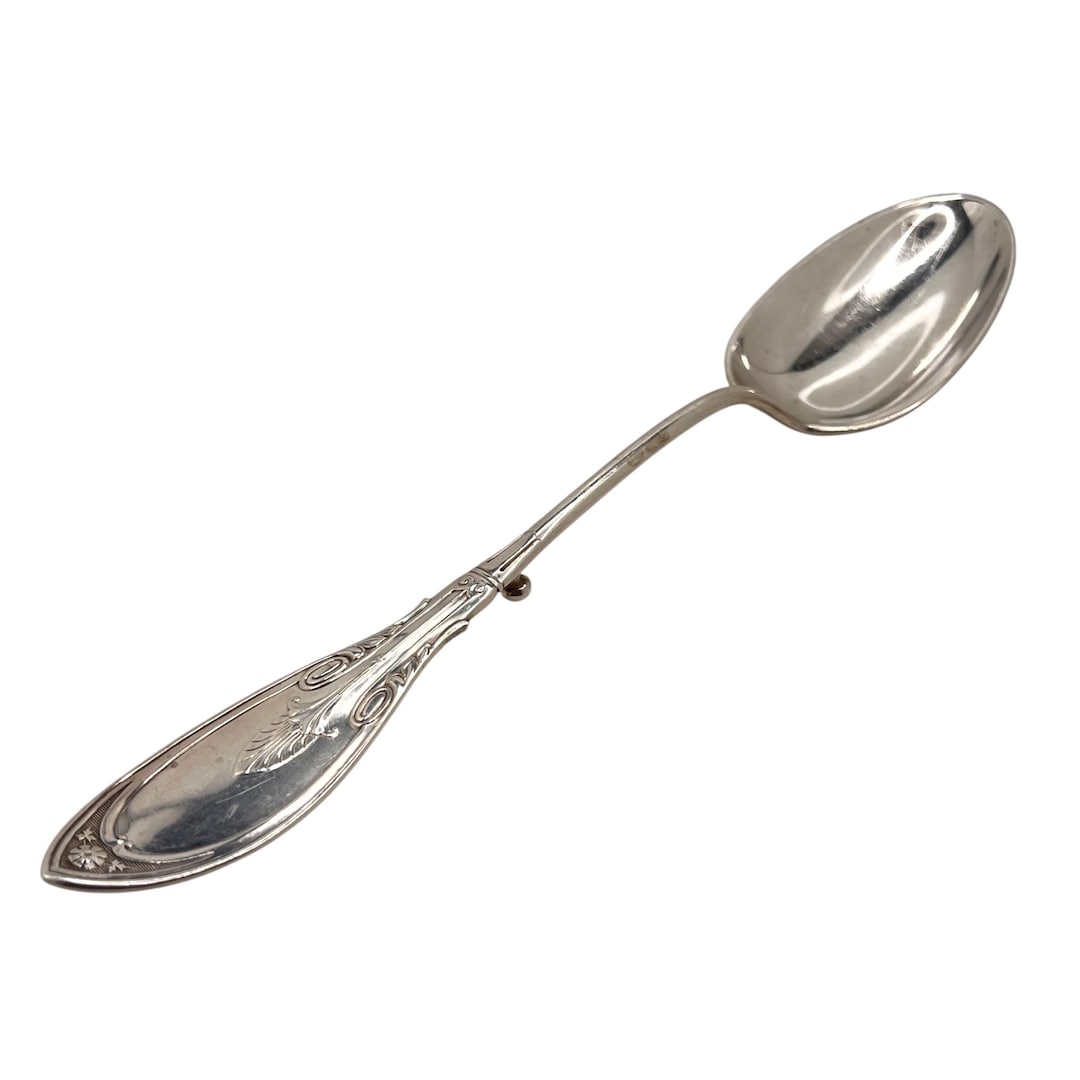 Antique Sterling Silver Serving Spoon, Ruby Pattern by Shiebler, 1870 ...