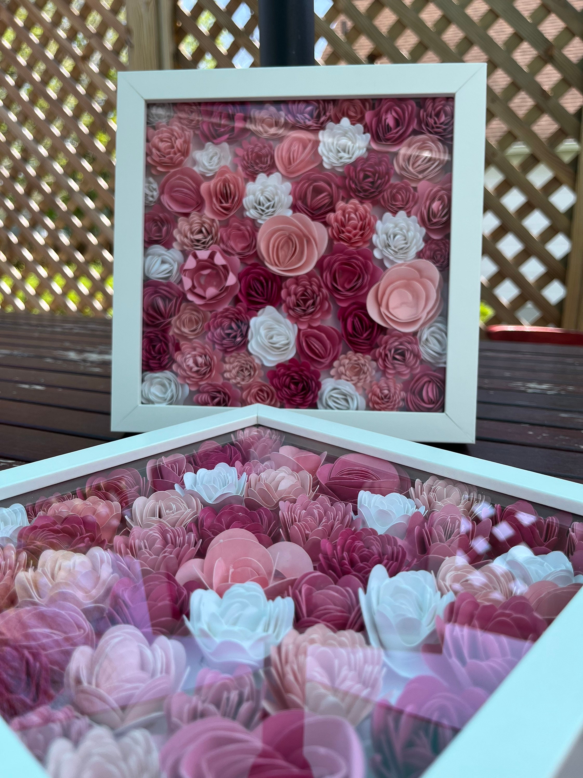 Customized Shadow Box Frame, Flowers, Mothers Day Gift, Grandma Gift ...